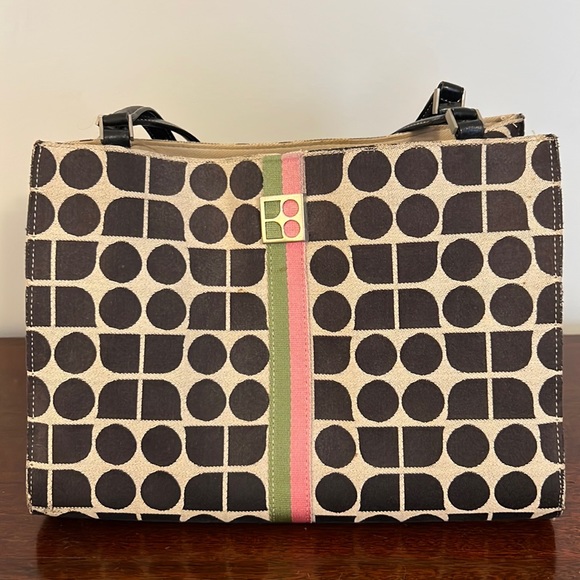 kate spade | Bags | Vintage Kate Spade Bag Black And Cream With Pink ...
